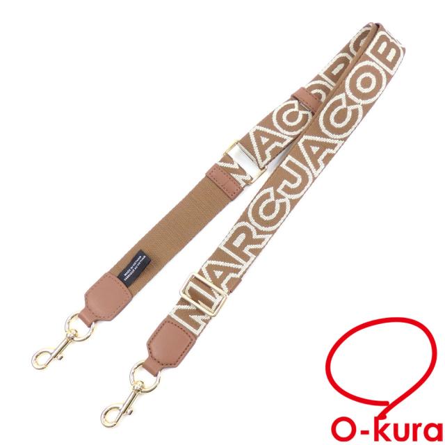 中古 マークジェイコブス ザ アウトライン ロゴ シン ストラップ レディース アルガンオイルマルチ キャンバス レザー 2S3SST002S02 ショルダーストラップ