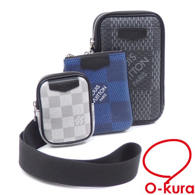中古 ルイ・ヴィトン ショルダーバッグ ダミエグラフィット3D モジュラブル・ポーチ メンズ