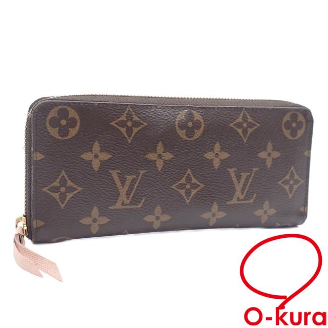 中古 ルイ・ヴィトン ラウンドファスナー 長財布 モノグラム ポルトフォイユ・クレマンス レディース M61298