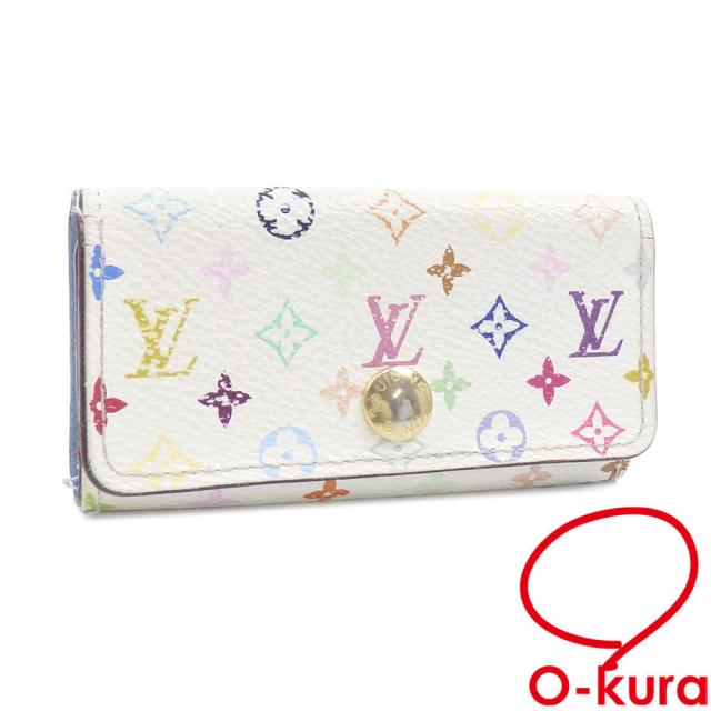 中古 ルイ・ヴィトン 4連 キーケース モノグラムマルチカラー ミュルティクレ 4 レディース M93730 ブロン レザン 鍵入