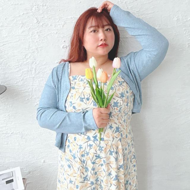 冬新作 大きいサイズ レディース カーディガン ワンピース ラメリブ