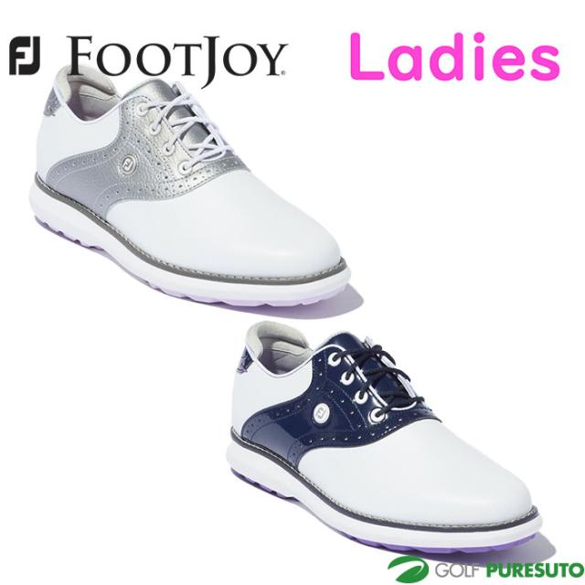 【レディース】フットジョイ ゴルフシューズ トラディションズ スパイクレス 97897／97899 W（3E相当）