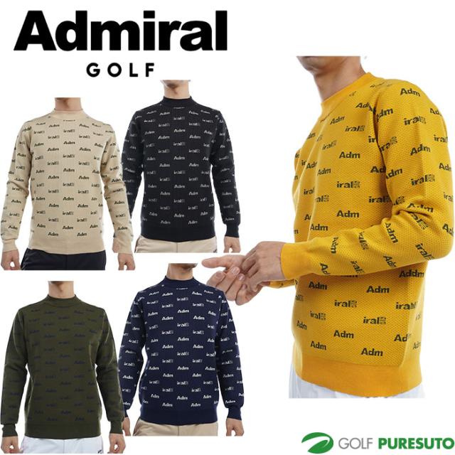 アドミラル ゴルフ ロゴツイーディー クルーセーター ADMA493 ゴルフウェア トップス 2024年秋冬モデル Admiral GOLF