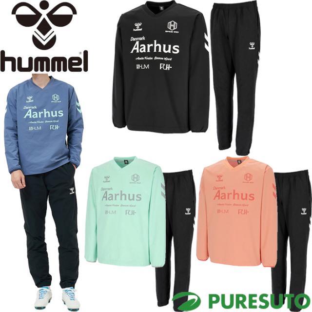 ヒュンメル hummel 長袖 ピステトップ ロングパンツ ピステパンツ 上下セット メンズ HAW4220／HAW4220P セットアップ サッカー フットサル 練習 トレーニングウェア 2024年秋冬ウェア 秋冬モデル ウィンドブレーカー ウィンドパンツ 裏メッシュ 撥水 ストレッチ
