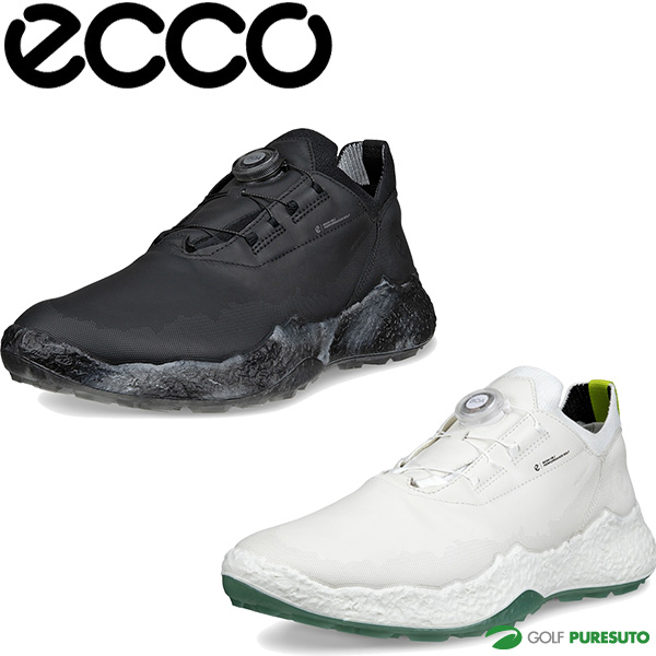 エコー ゴルフシューズ レザーウォータープルーフ ボア メンズ 13802401001／13802401007 ECCO GOLF biom h5 hybrid スパイクレス ゴルフシューズ 3E相当 2025年春夏モデル ダイヤル式 ダイヤルタイプ バイオム H5 ハイブリッド BOA