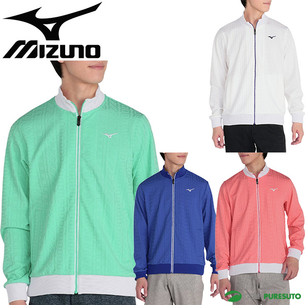 ミズノ ゴルフ 長袖 フルジップアップブルゾン メンズ E2MCC001 アウター ゴルフウェア 2025年春夏モデル 春夏ウェア Mizuno Golf E2MCC00101 E2MCC00115 E2MCC00130 E2MCC00164 UVカット
