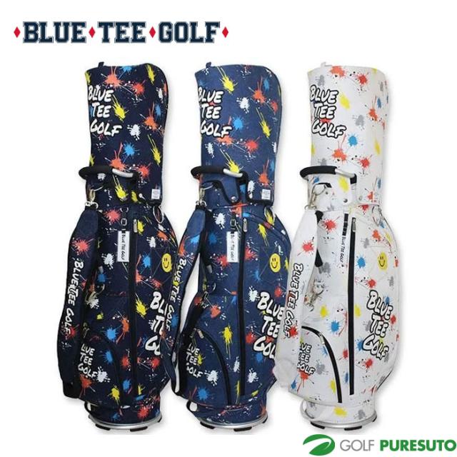 ブルーティーゴルフ 9.0型 デニムペイント カートキャディーバッグ CB-027 ゴルフバッグ カートタイプ ネームプレート刻印無料！ BLUE TEE GOLF