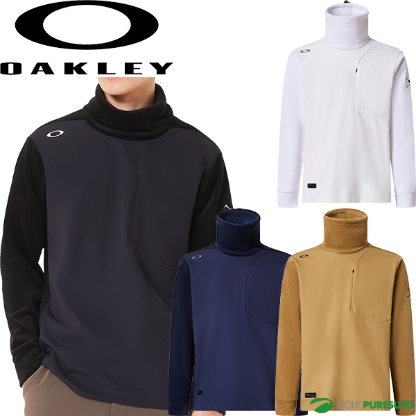 オークリー 長袖 スカル コンフォータブル タートル 5.0 タートルネック フリース ミドラー メンズ FOA408142 トップス ゴルフウェア 2025年秋冬モデル Oakley Skull Comfortable Turtle 5.0 秋冬ウェア シャツ トレーナー