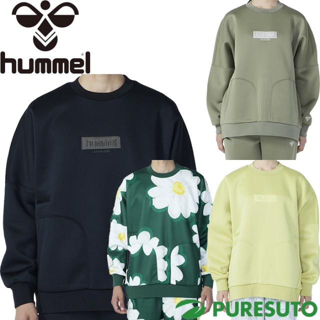 ヒュンメル hummel PLAY スウェット クルーネック ユニセックス HAP8303C ルーズシルエット メンズ レディース スポーツウェア カジュアル デイリー タウンユース トレーナー