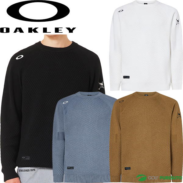 オークリー 長袖 クルーネック セーター スカル サーフィス セーター クルー 3.0 メンズ FOA408270 ニット トップス ゴルフウェア 2025年秋冬モデル Oakley Skull Surface Sweater Crew 3.0 秋冬ウェア