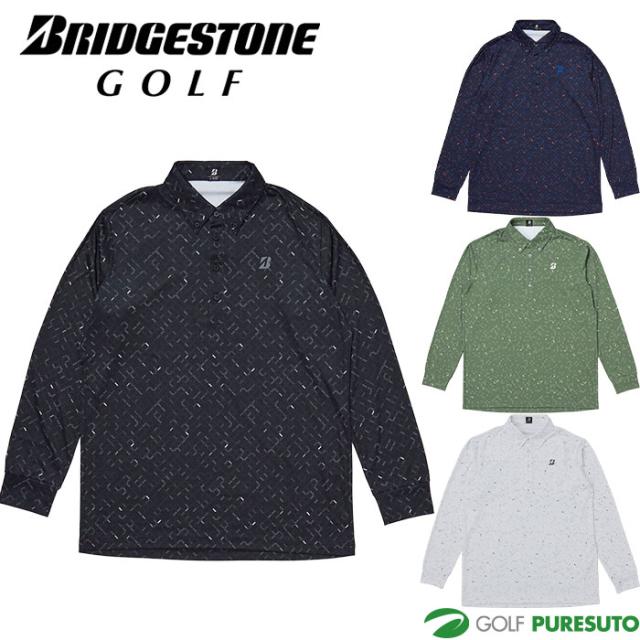 ブリヂストン ゴルフ  長袖 ボタンダウン シャツ FGM06F ゴルフウェア メンズ トップス 2025年秋冬モデル BRIDGESTONE GOLF