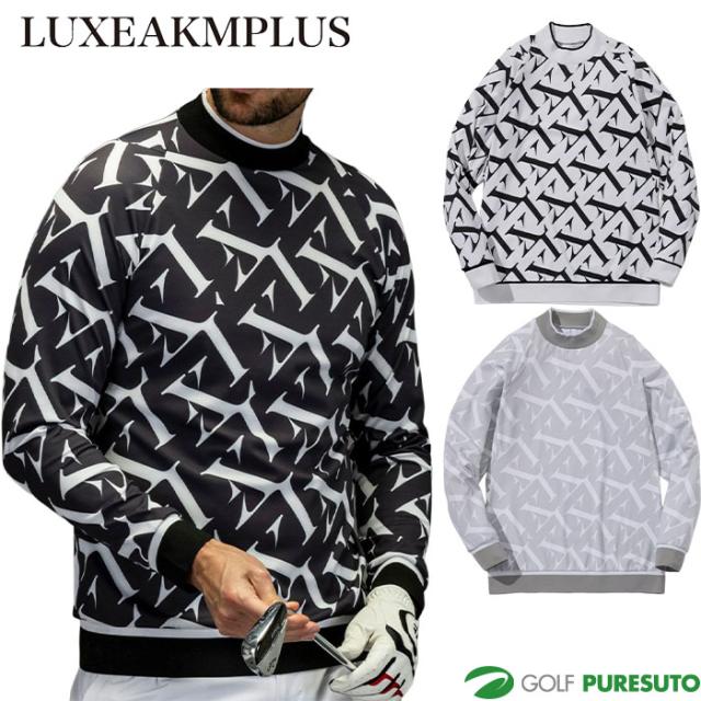 リュクスエイケイエムプラス ゴルフ 総柄 ロング Tシャツ LAT25011 ゴルフウェア メンズ トップス 2025年秋冬モデル LUXEAKMPLUS GOLF