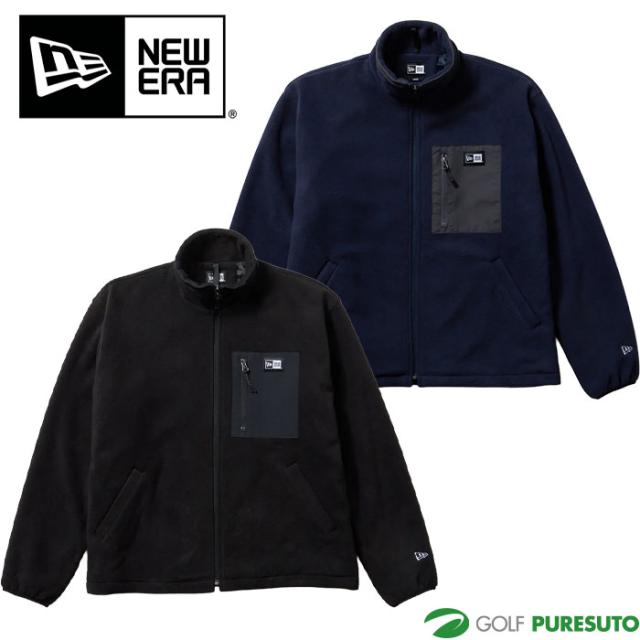 ニューエラ フリースジャケット ボックスロゴ ウーブンパッチ 14682722／14682723 スポーツウェア トップス 2025年秋冬モデル NEWERA GOLF