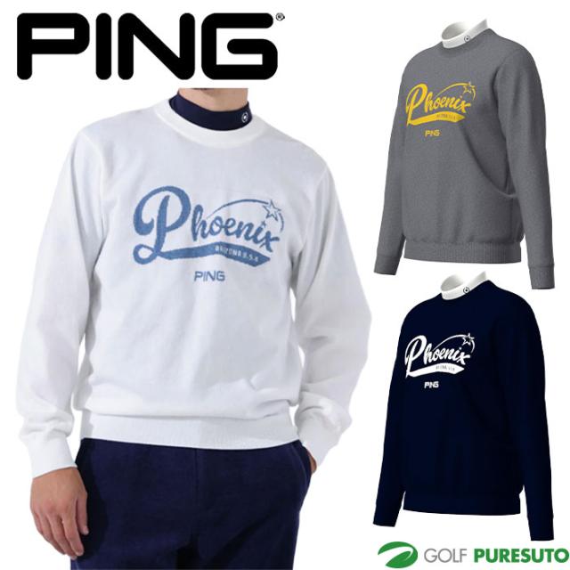 ピン ゴルフ デニムライク ジャガードニット／カノコ レイヤードツイン ニット 621-5270900 ゴルフウェア トップス 2025年秋冬モデル PING GOLF