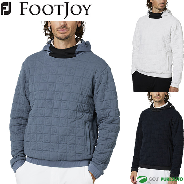 フットジョイ 長袖 パーカー FJロゴジャカードフーディー ミッドレイヤー ミドラー メンズ FJ-F25-M04 38610／38611／38612 トップス ゴルフウェア 2025年秋冬モデル FOOTJOY 秋冬ウェア