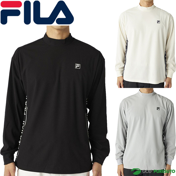 フィラ ゴルフ 長袖 モックネックシャツ バックプリント メンズ 785-510 トップス ゴルフウェア 2025年秋冬モデル FILA GOLF 秋冬ウェア 785510