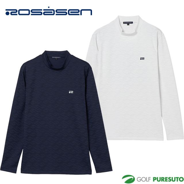 ロサーセン ゴルフ 幾何学柄 ジャカード 長袖 モックネック 044-24812 ゴルフウェア トップス 2025年秋冬モデル Rosasen GOLF