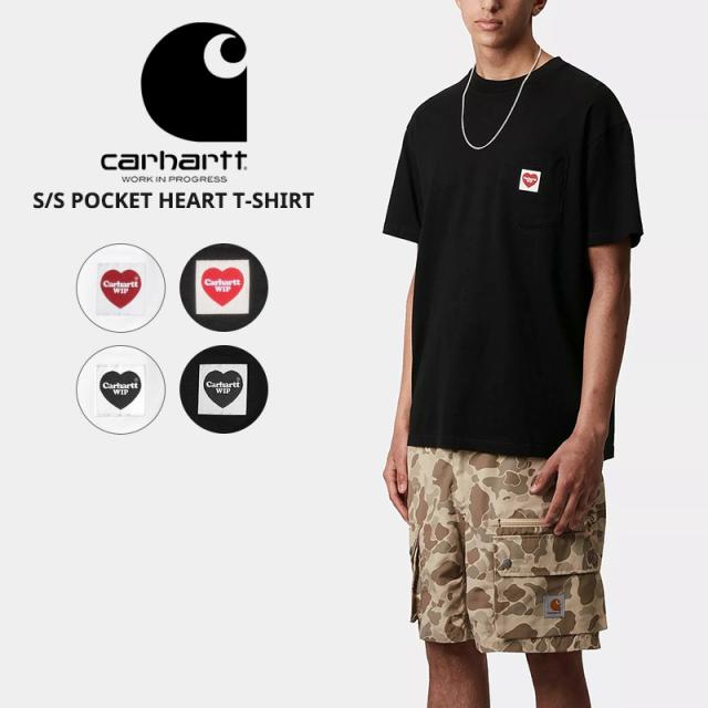 カーハート ダブリューアイピー メンズ ポケット付き半袖 Tシャツ  Carhartt WIPショートスリーブポケットハートTシャツ カットソー トップス Tシャツ i032128