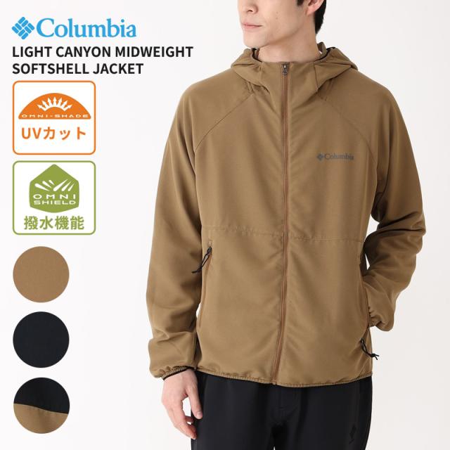コロンビア メンズ ストレッチジャケット Columbia ライトキャニオンミッドウェイトソフトシェルジャケット Light Canyon Midweight Softshell Jacket ライトアウター PM0485