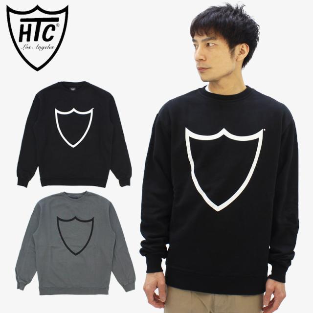 エイチティーシー ハリウッドトレーディングカンパニー HTC SHIELD SWEATER シールド クルーネックスウェット ヨーロッパライン 21whtmg020