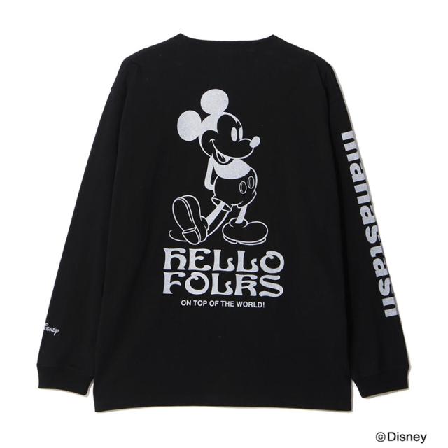 マナスタッシュ メンズ 長袖Tシャツ レディース ミッキーマウス