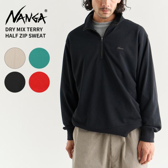 ナンガ スウェット トップス メンズ レディース NANGA ドライミックス テリー ハーフジップスウェット DRY MIX TERRY HALF ZIP SWEAT プルオーバートップス N2530-1K103A