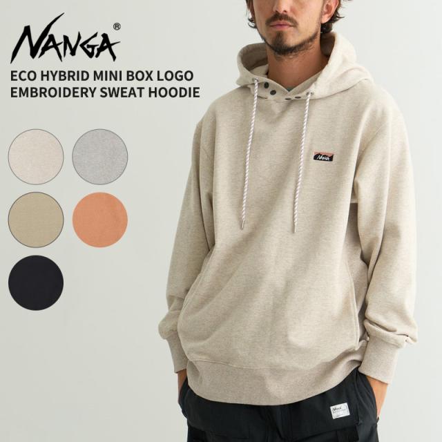 ナンガ スウェットパーカー メンズ レディース NANGA エコハイブリッド ミニボックスロゴ エンブロイダリー パーカー ECO HYBRID MINI BOX LOGO EMBROIDERY SWEAT HOODIE トップス NW2441-1F014