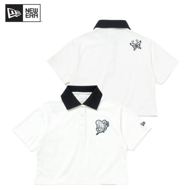 ニューエラ Tシャツ NEW ERA WOMEN'S 半袖 ポロシャツ ANNA SUI アナ スイ パイル ホワイト ショート丈 半袖カットソー トップス レディース 14124543