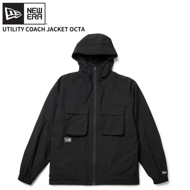 ニューエラ メンズ アウトドア ジャケット NEW ERA 長袖 ユーティリティー コーチジャケット OCTA ブラック  14668832