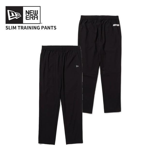 ニューエラ メンズ スリム トレーニングパンツ NEW ERA ブラック  黒 ストレッチ ボトムス パフォーマンスアパレル スポーツ ジムウェア 14674782