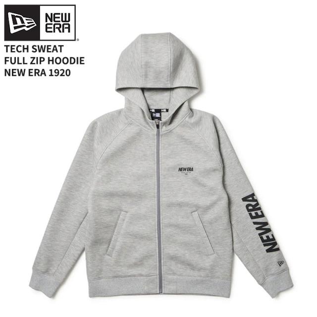 ニューエラ スウェットパーカー NEW ERA テックスウェット フルジップ フーディー NEW ERA 1920 グレー トップス スウェット パーカー パフォーマンスアパレル 14674793