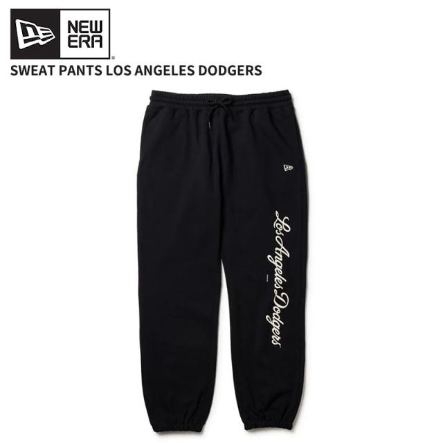 ニューエラ メンズ スウェットパンツ NEW ERA 裏毛  ロサンゼルス・ドジャース ブラック ボトムス パンツ リラックスウエア 14682646
