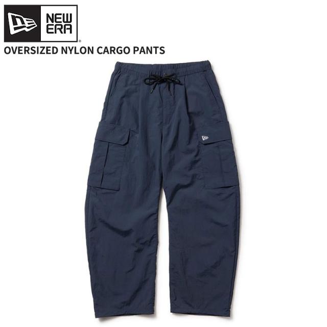 ニューエラ メンズ ナイロンカーゴパンツ NEW ERA オーバーサイズド ナイロン カーゴパンツ ネイビー ボトムス ユニセックス 14682660
