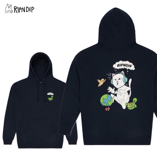 リップンディップ RIPNDIP I Like Turtles Hoodie Navy スウェット フード プルオーバー パーカー 男性 メンズ rnd9742