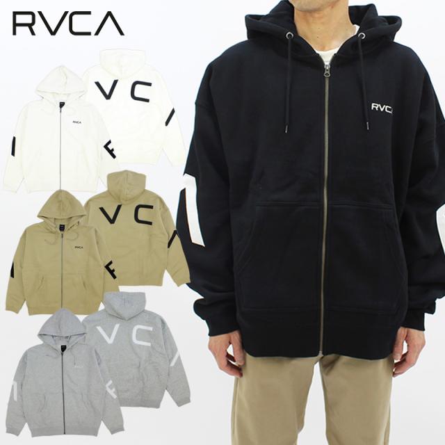 ルーカ RVCA FAKE RVCA ZIP HOODIE メンズ ジップアップ スウェット フーディー フルジップ トレーナー 長袖  男性 bd042-157