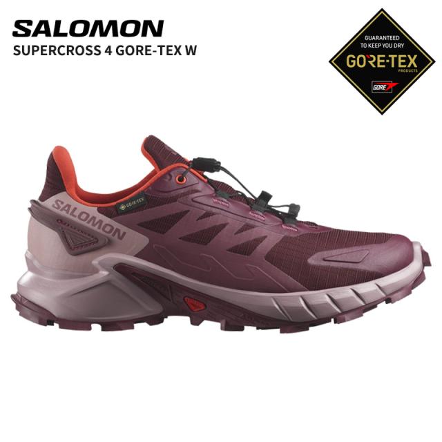 サロモン スニーカー トレイルランニングシューズ SALOMON SUPERCROSS 4 GORE-TEX レディース 女性 ピンク l47594500