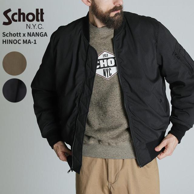 ショット×ナンガ メンズ ヒノック MA-1 Schott x NANGA HINOC MA-1 ダウンジャケット 冬 7824253005