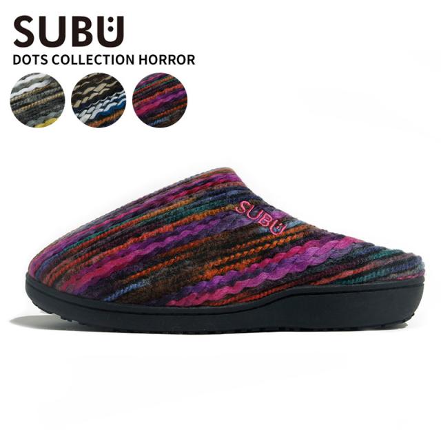 スブ メンズ 冬サンダル レディース SUBU DOTS Collection HORROR  2025年モデル スリッパ 外履き COSMIC WAVE / VIVID MOSAIC / KAKEIDOSCOPE