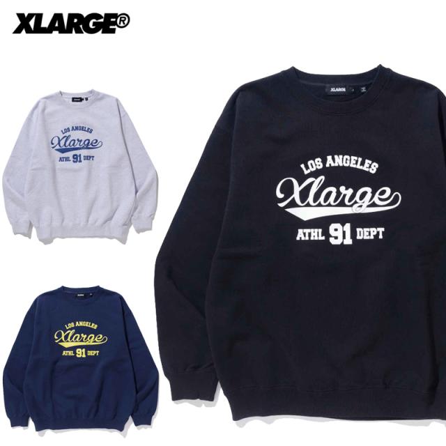 エクストララージ XLARGE VARSITY LOGO CREWNECK SWEATSHIRT スウェット クルーネック トレーナー メンズ 101233012001