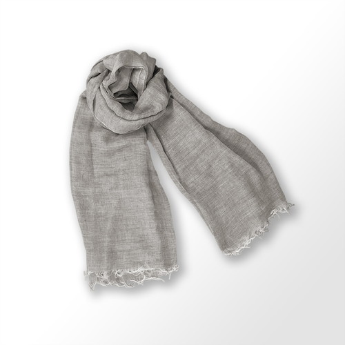 【竹布特典】TAKEFU 極細80番手ストール（ヤク入り）杢グレー 約110cm×200cm 【ナファ生活研究所】※送料無料（一部地域を除く）