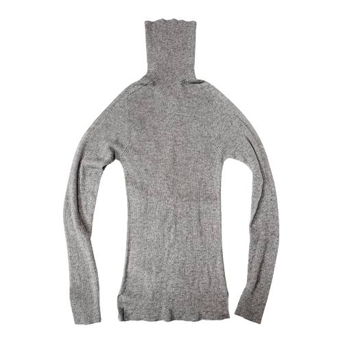 【竹布特典】ヤク リブタートル 杢グレー フリーサイズ 【ナファ生活研究所】※送料無料（一部地域を除く）