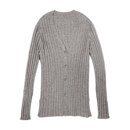 ヤク ワイドリブカーディガン 杢グレー フリーサイズ 【ナファ生活研究所】※送料無料（一部地域を除く）の通販はau PAY マーケット ...