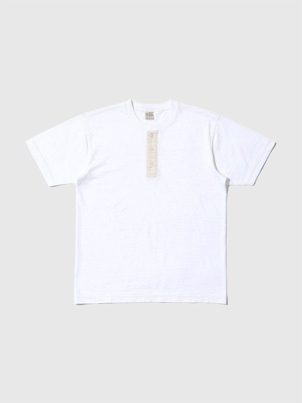 BUZZ RICKSON'S バズリクソンズ Tシャツ メンズ レディース 半袖 ヘンリーネック シンプル 綿 100％ 無地 SLUB YARN HENLEY NECK T-SHIRT 日本製 東洋 BR79192
