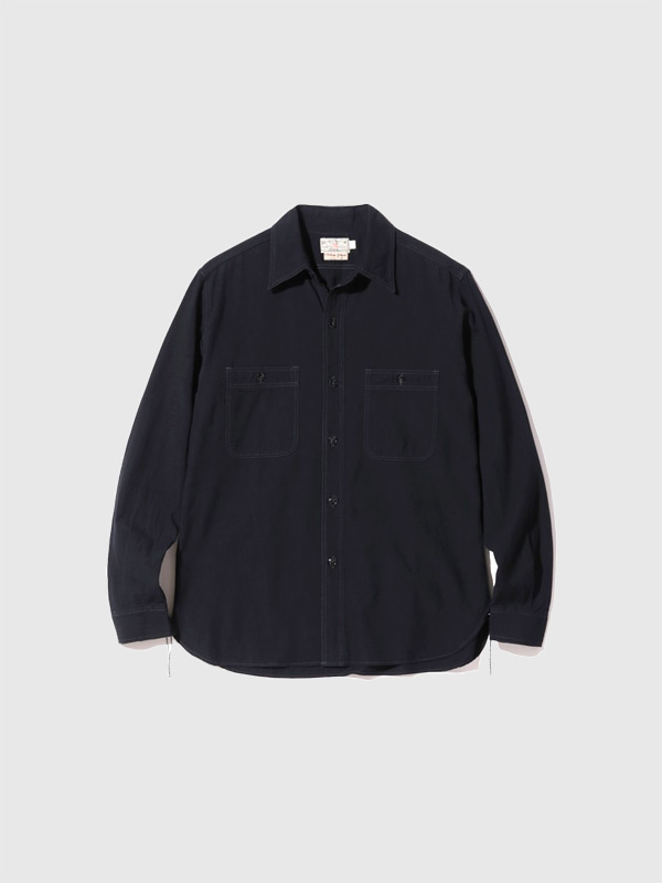 BUZZ RICKSON'S バズリクソンズ シャンブレー シャツ ウィリアム ギブソン ブラックシャンブレー BR29143 WILLIAM GIBSON COLLECTION BLACK CHAMBRAY WORK SHIRTS