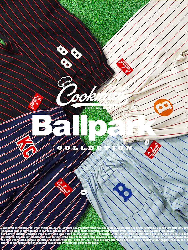 COOKMAN クックマン シェフパンツ ストライプ メンズ レディース Cookman Ballpark Collection 二グロリーグ ベースボールコレクション NEGRO LEAGUES 231-338