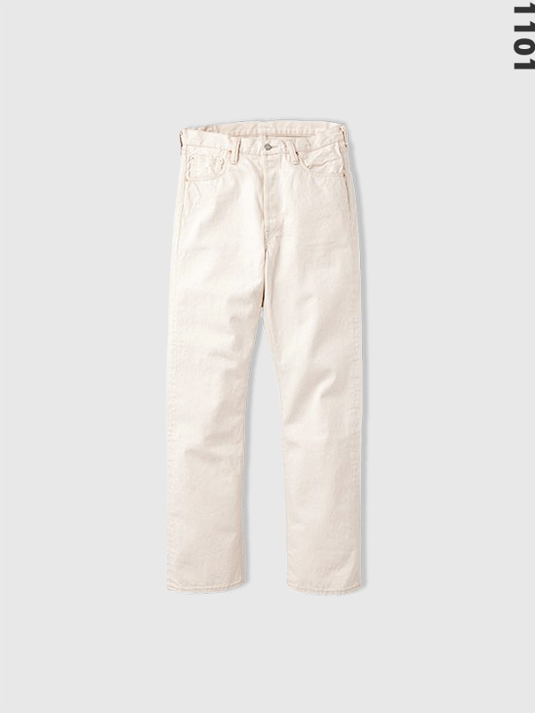 FULLCOUNT フルカウント パンツ 綿 100% エクル 生成り ホワイト オーガニックコットン 1101EC Straight Ecru Selvedge Denim