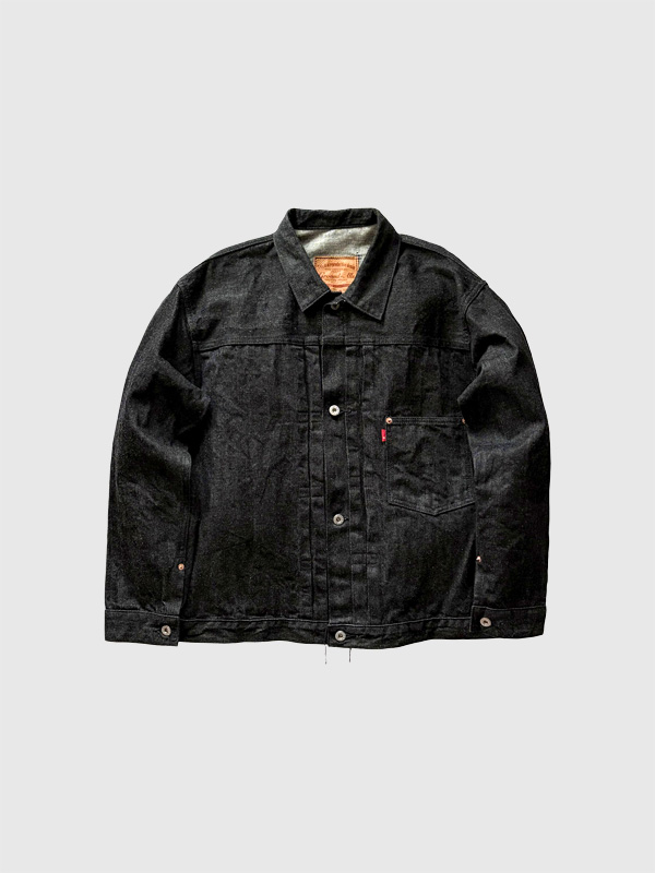 Ground-Alls SILVER STONE グランドオールズ シルバーストーン Gジャン 大戦モデル デニムジャケット ブラック Tバック 月桂樹 ユリバックル G-S506TBK