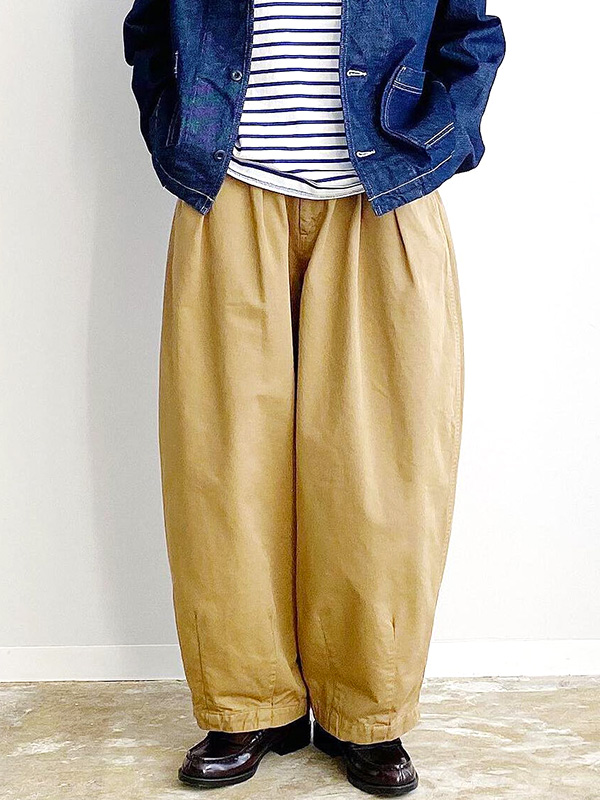 HARVESTY ハーベスティ サーカスパンツ レディース メンズ おしゃれ かわいい シンプル ブランド タック ダーツ ボリュームシルエット ウエストゴム 日本製 A11709