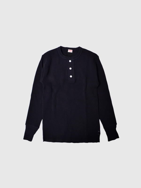 Healthknit ヘルスニット ヘンリーネック スーパー ヘビー ワッフル Tシャツ メンズ レディース 厚手 ワッフルT サーマル 肉厚 無地 長袖 シンプル 990 #990