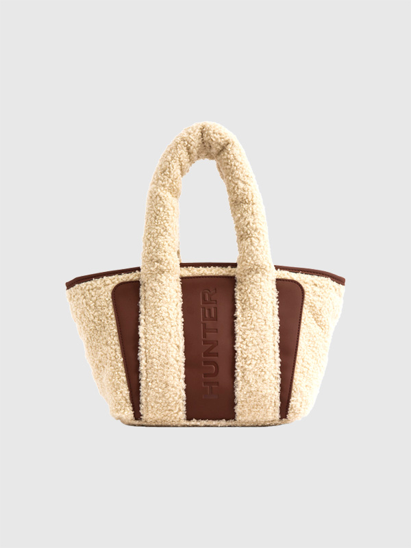 HUNTER ハンター バッグ ショルダーバッグ レディース メンズ ブークレ ミニ トート キャンバス クリーム ブラック ボア ミニトート ミニショルダー UBX3703PRC